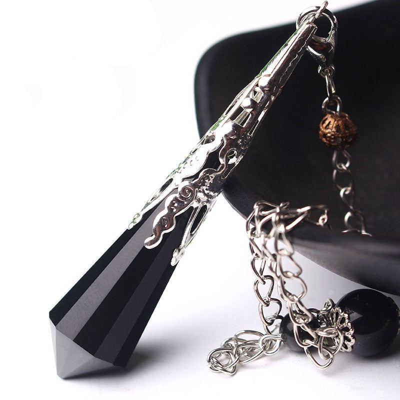 Divine Protection Obsidian Pendulum – Project Yourself