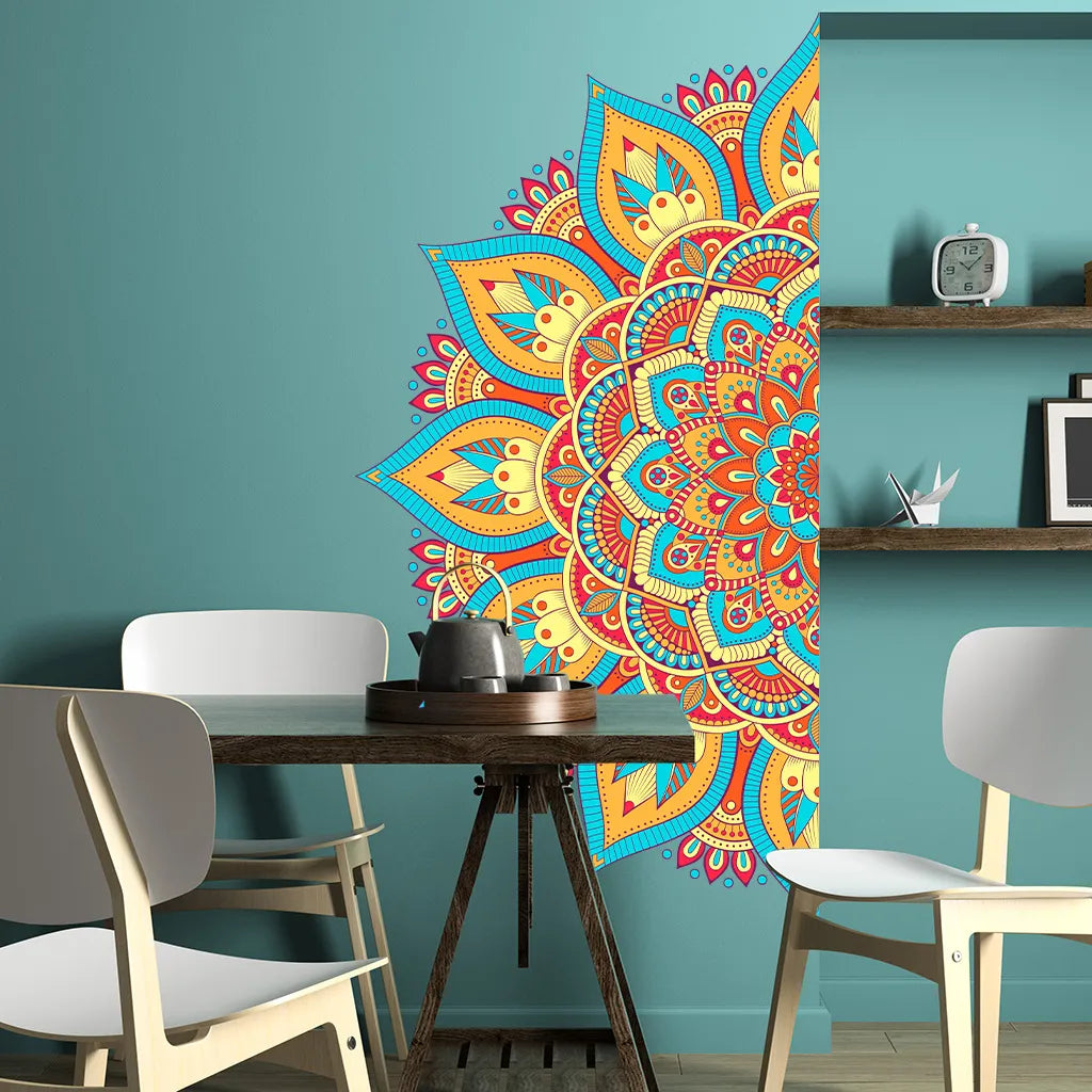 Vibrant Mandala Lotus Wall Decal – Project Yourself