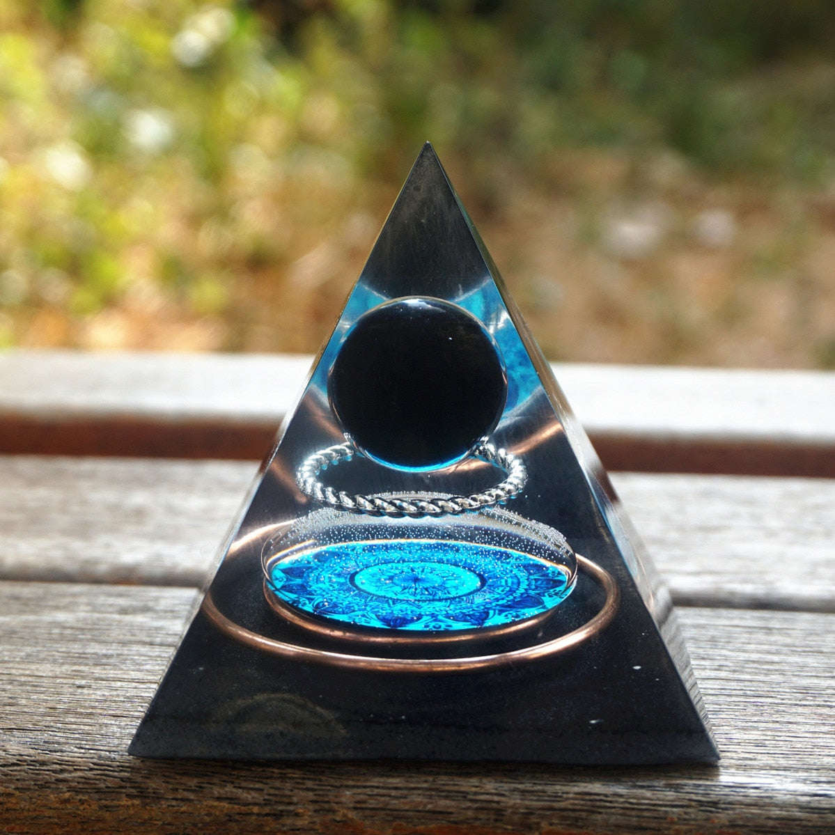 Obsidian Crystal Sphere Pyramid – Project Yourself