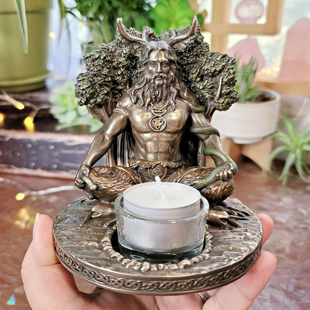 Celtic God Statue Candle Holder – Project Yourself