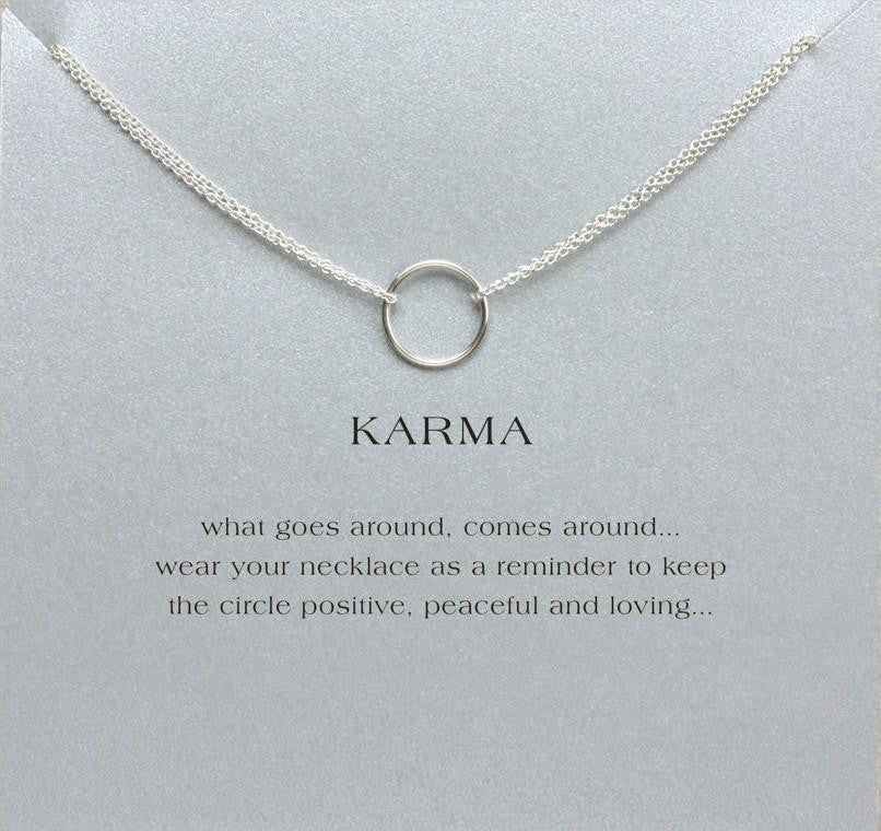 Karma circle necklace store