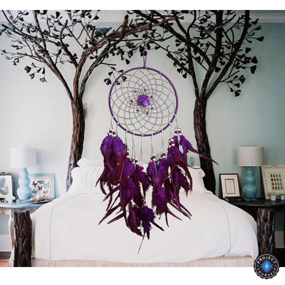 Lovely Purple Rose Dream Catcher – Project Yourself